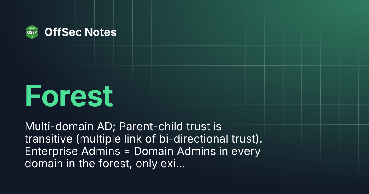 Forest | OSEP | OffSec Notes